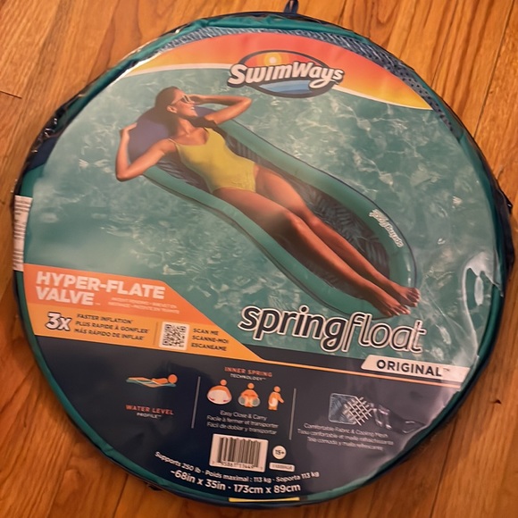 SwimWays | Swim | Nwt Swimways Spring Float Original With Hyperflate Valve 3x Faster Inflation ...